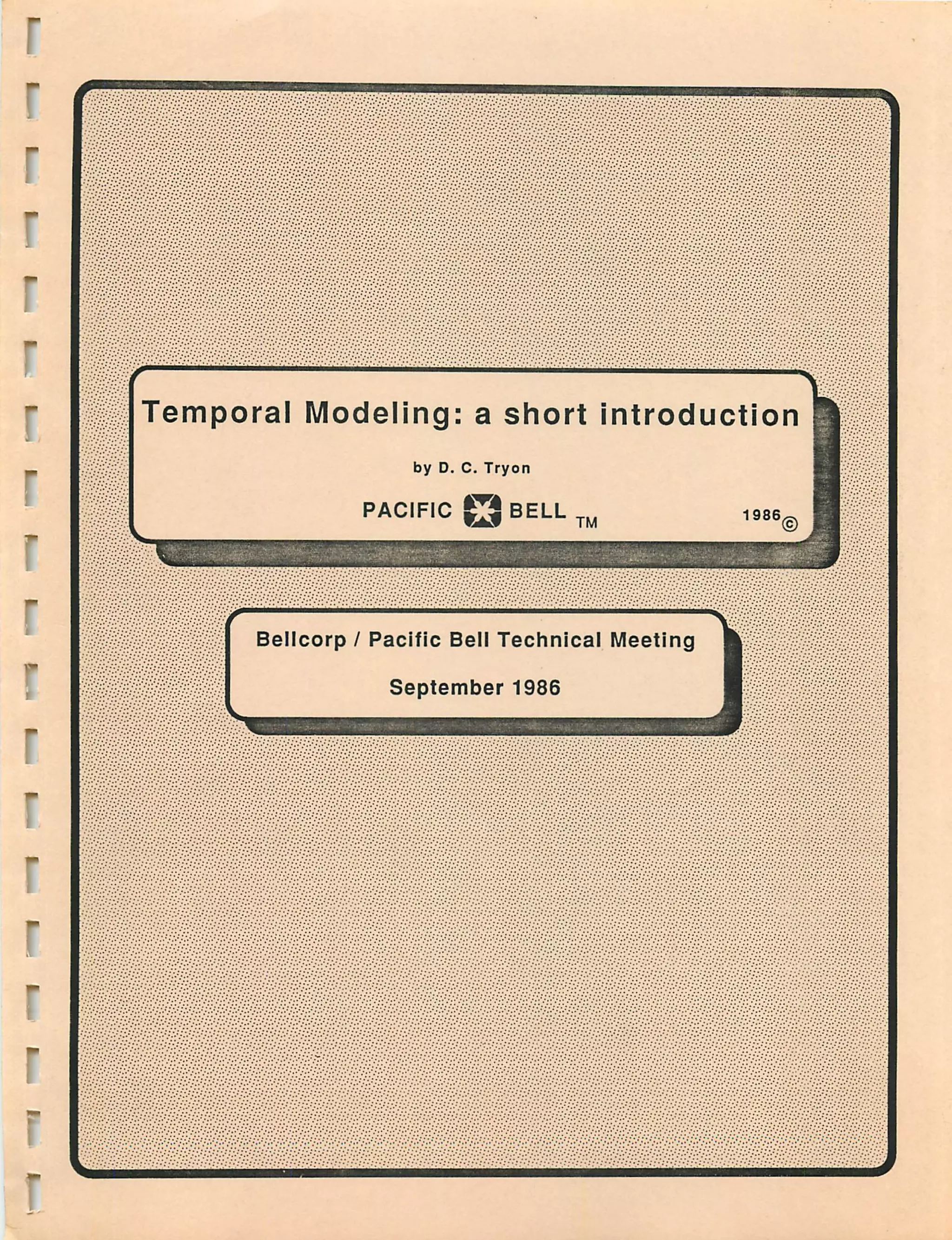 Temporal Modeling By Tryon 1986 | PDF