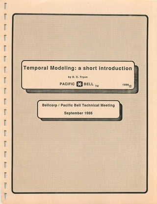 Temporal Modeling By Tryon 1986 | PDF | Information Services Industry | Industries