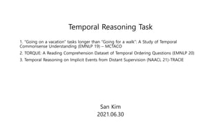 Temporal reasoning task | PPTX