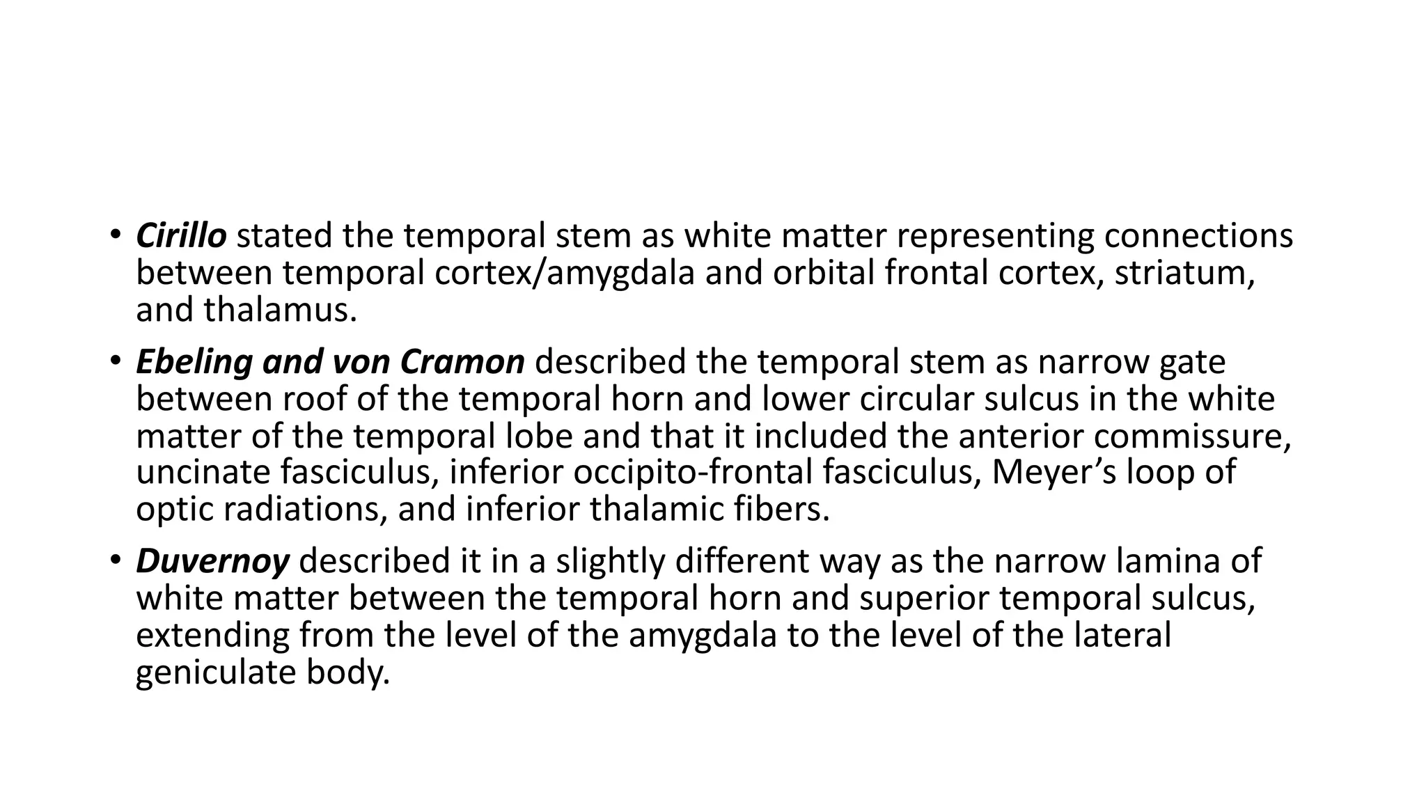 Temporal stem anatomy | PDF
