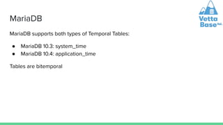 MariaDB Temporal Tables | PPT