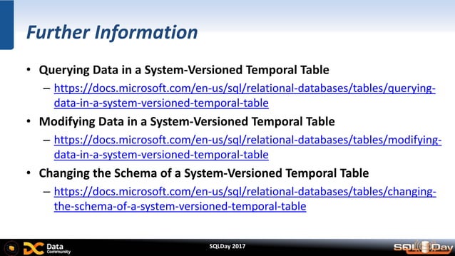 A time Travel with temporal tables | PPTX