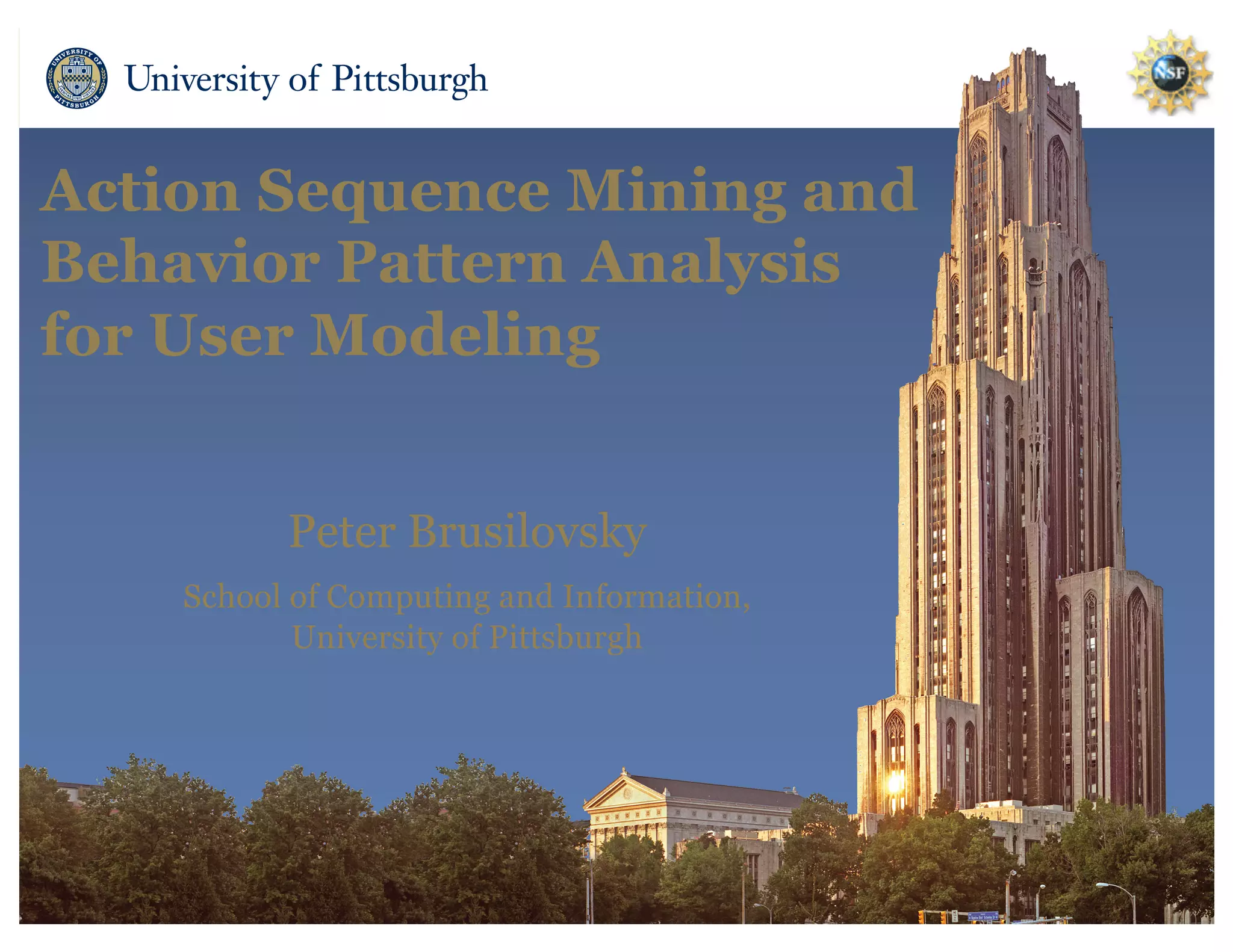 Action Sequence Mining And Behavior Pattern Analysis For User Modeling