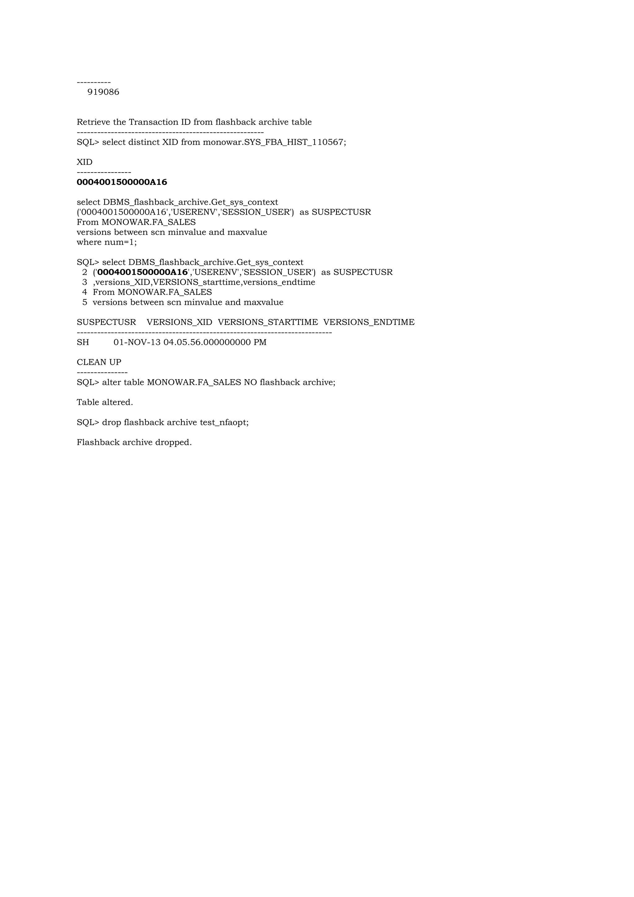 12c Database TEMPORAL VALIDITY & FLASHBACK ARCHIVE Testing | PDF