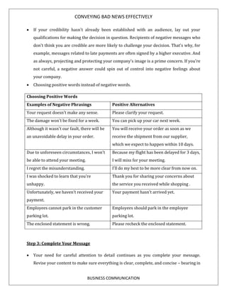 how to convey bad news | DOCX