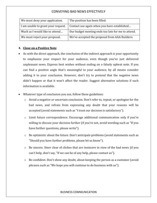 how to convey bad news | PDF