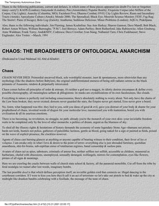 Temporary Autonomous Zone - Hakim Bey | PDF