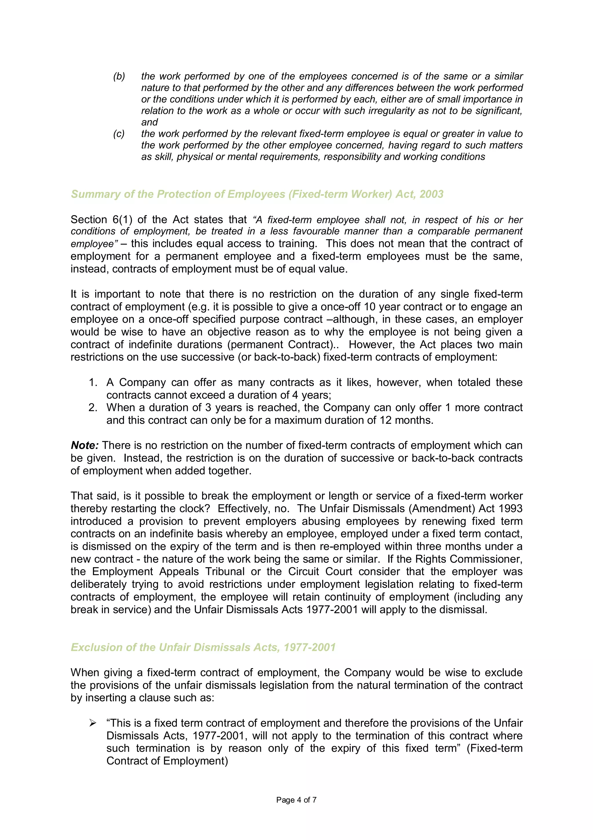 Temporary Contract Of Employment | PDF | Law