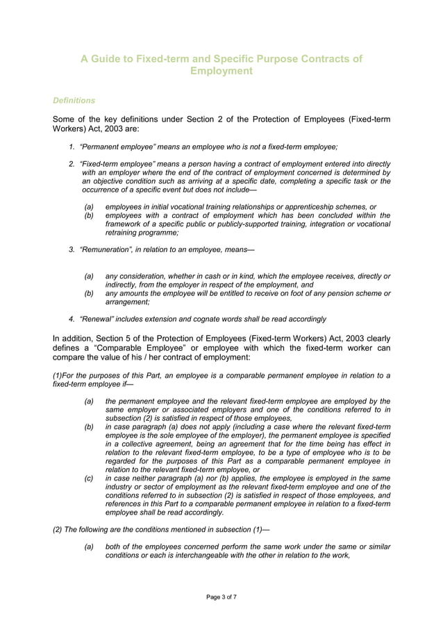 Temporary Contract Of Employment | PDF | Law