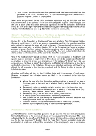 Temporary Contract Of Employment | PDF | Law