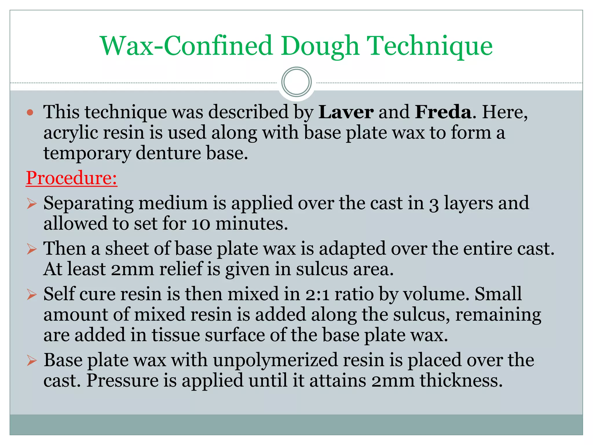 Temporary denture base | PPTX