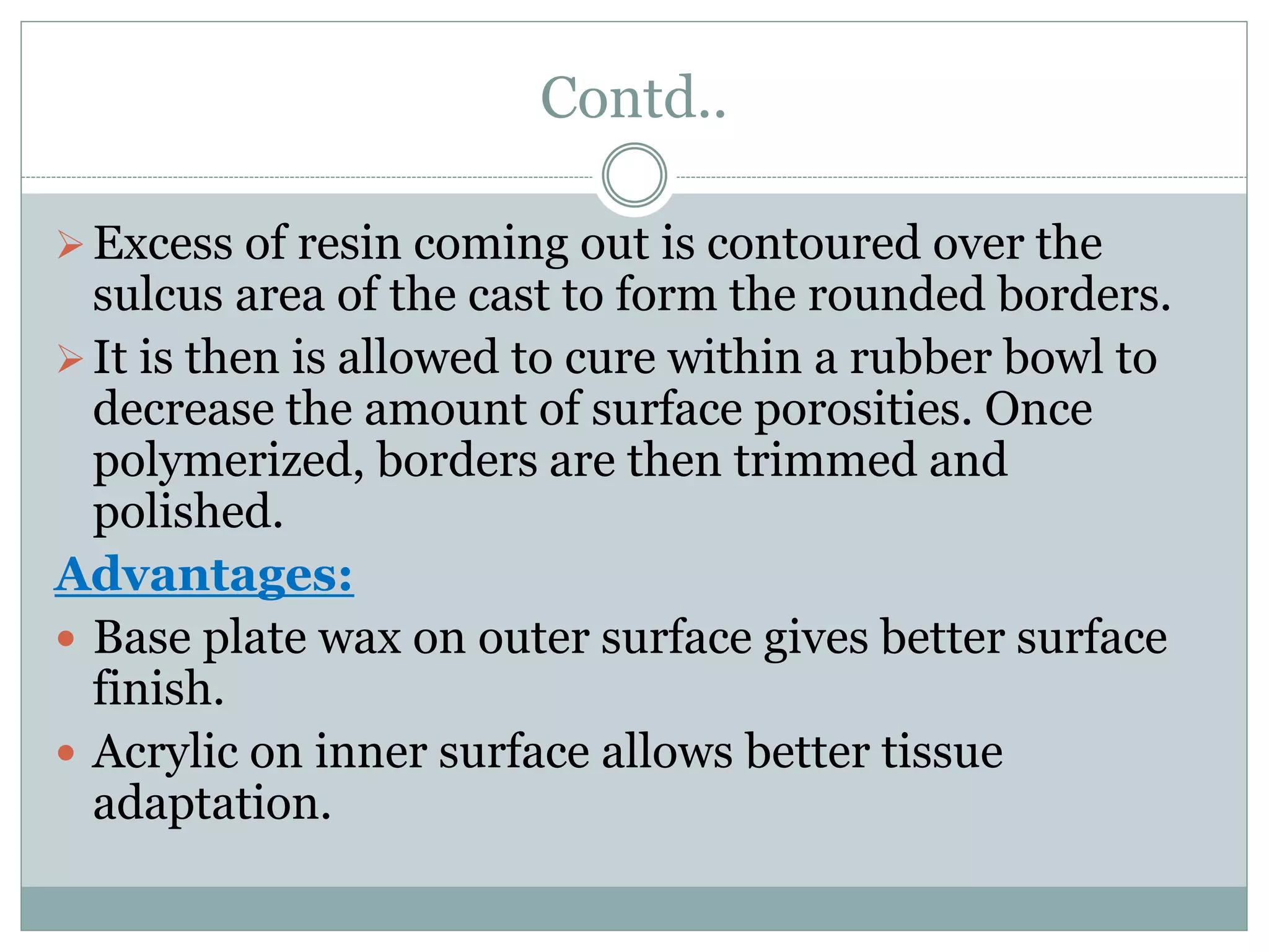Temporary denture base | PPTX