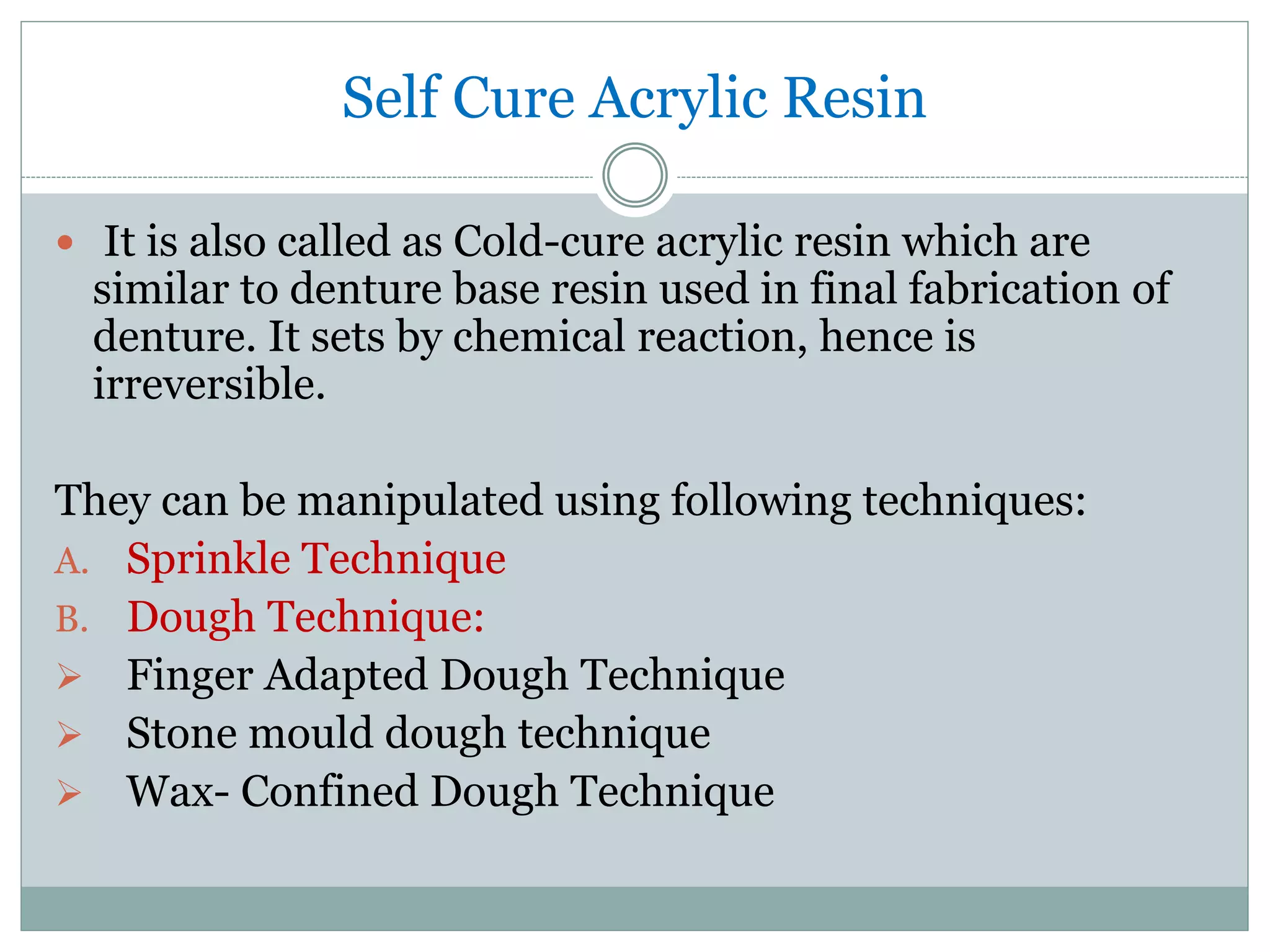 Temporary denture base | PPTX