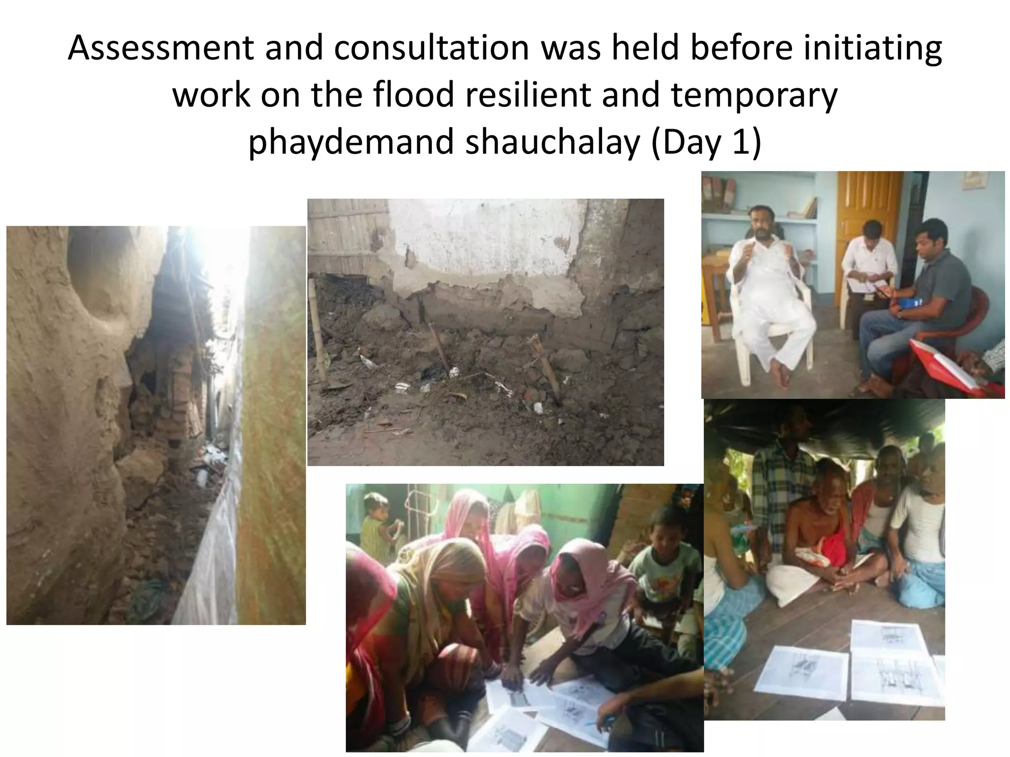 Temporary flood resilient phaydemand shauchalay (ecosan) khagaria, 2016 ...