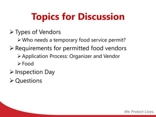 Temporary food service event 2019 | PPTX
