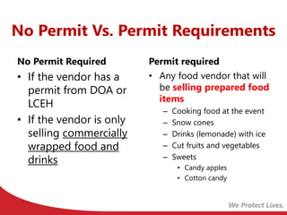 Temporary food service event 2019 | PPTX