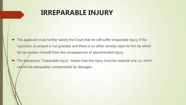 Temporary injunction | PPTX | Law