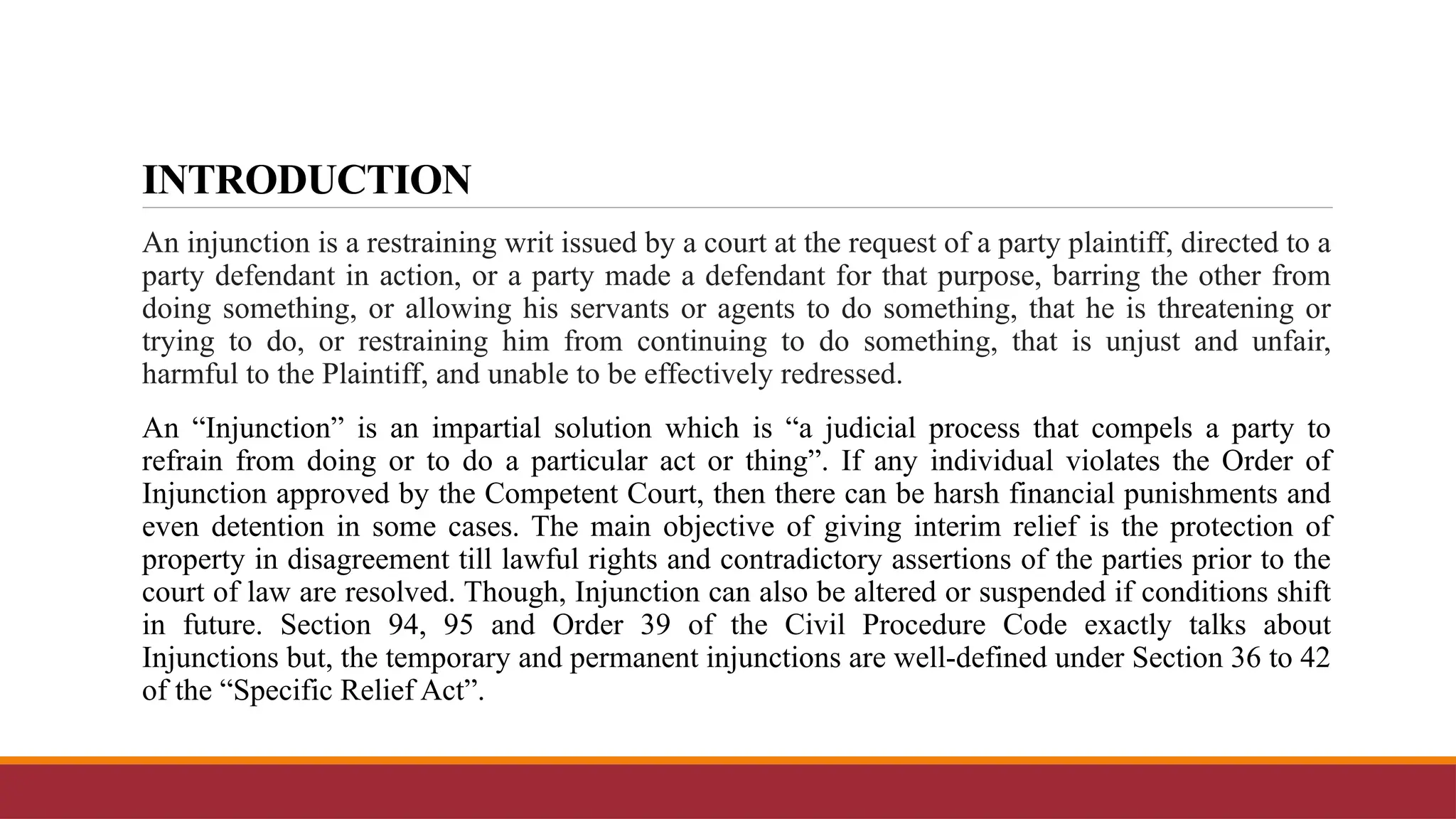 TEMPORARY INJUNCTION under Civil procedure code.pptx