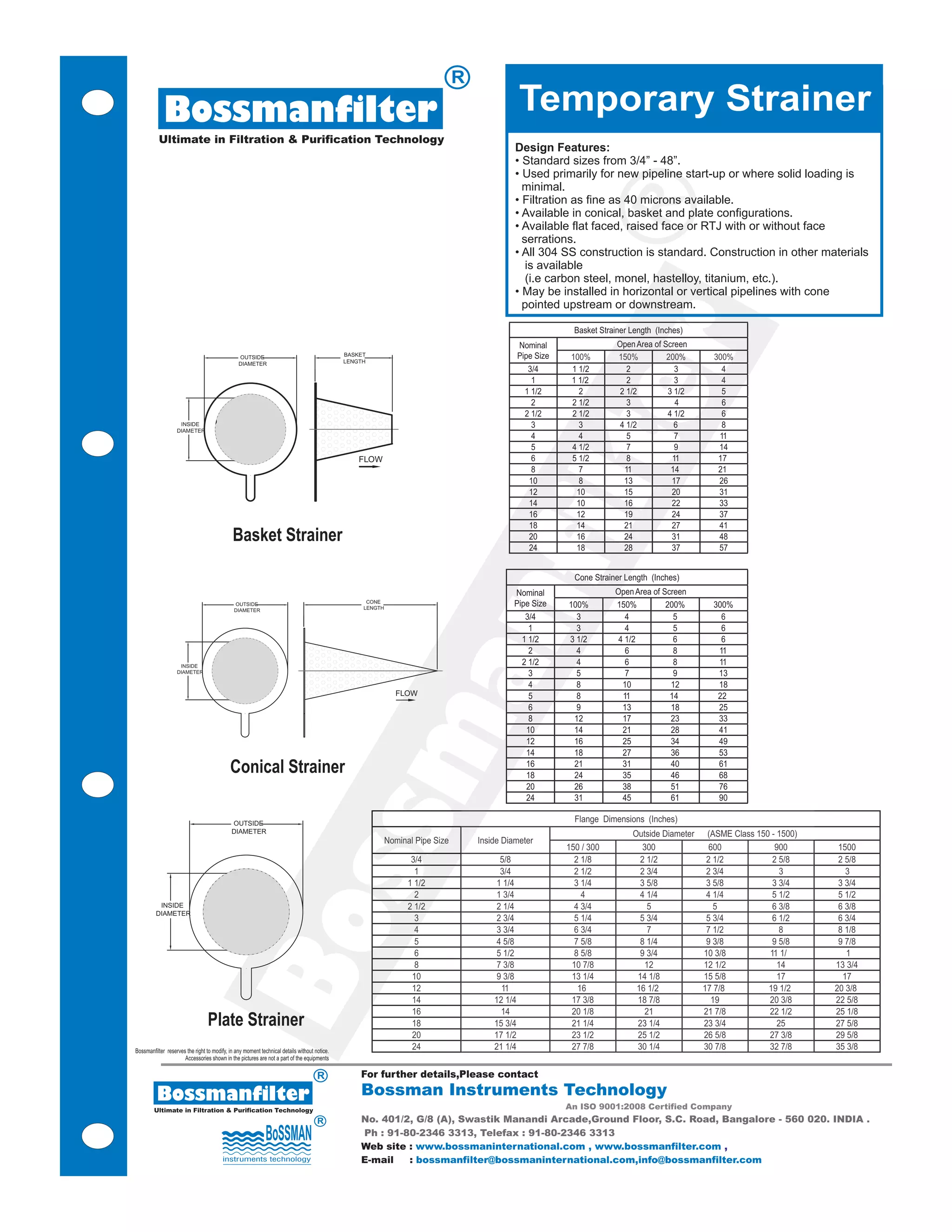 Temporary strainers | PDF