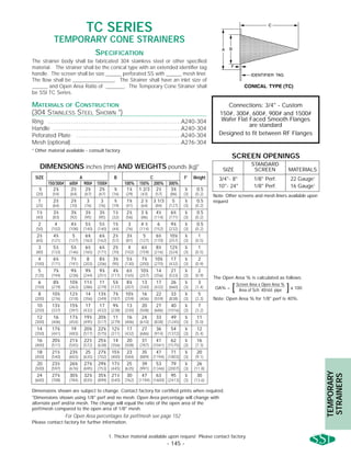 Temporary strainers | PDF