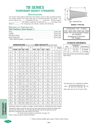 Temporary strainers | PDF