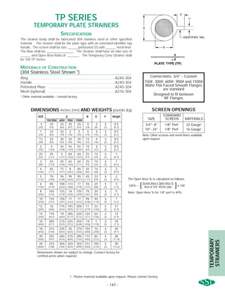 Temporary strainers | PDF