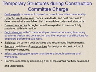 Lecture on Temporary Structures by Dr. Welch | PPT