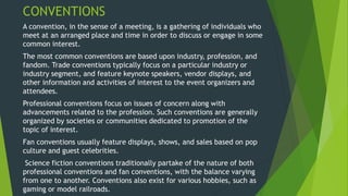 Temporary tourism businesses events, conferences, conventions | PPTX
