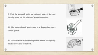 temporization in fixed partial denture prosthodontics | PPT