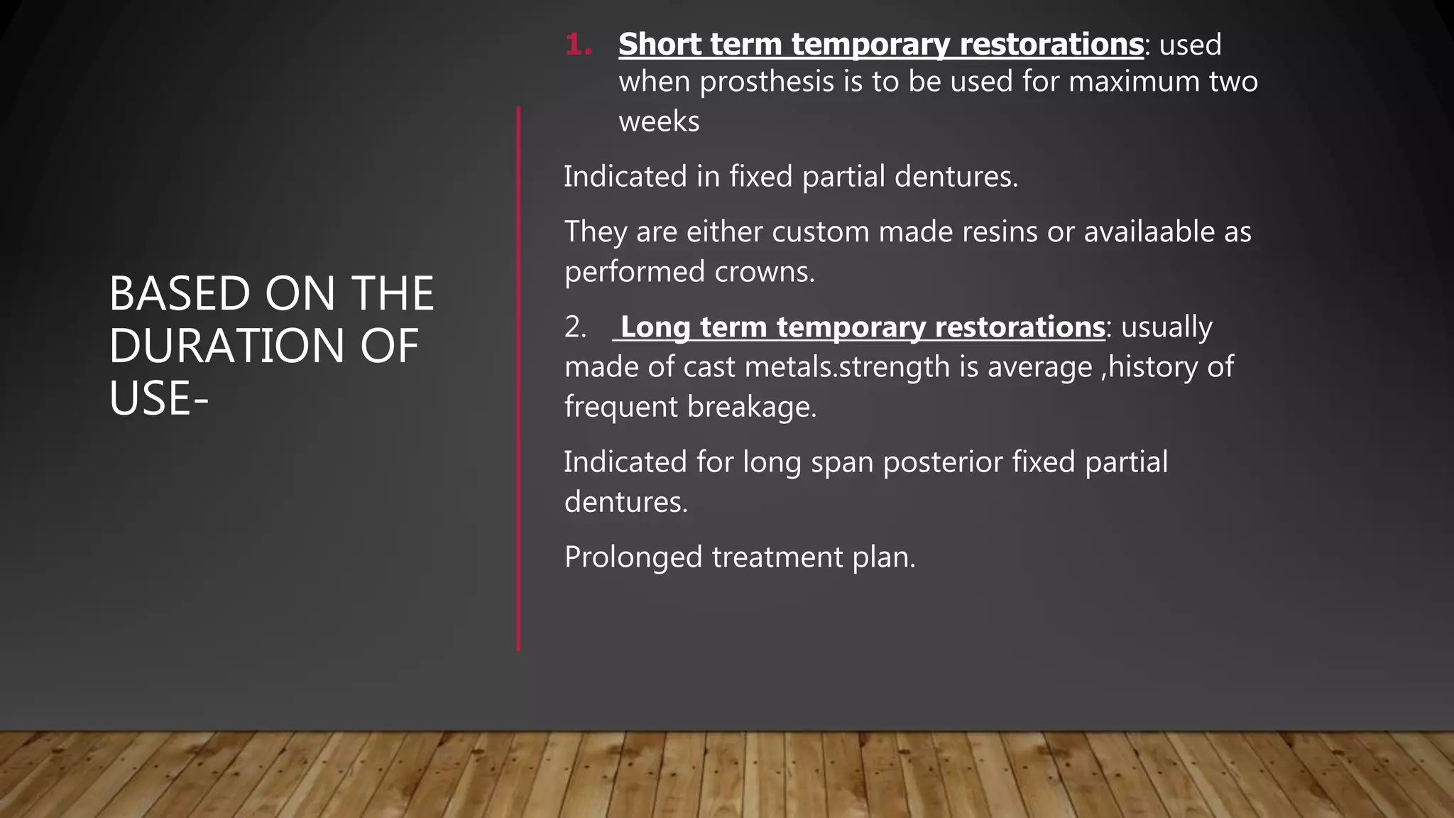 Temporization/provisional restoration | PPTX