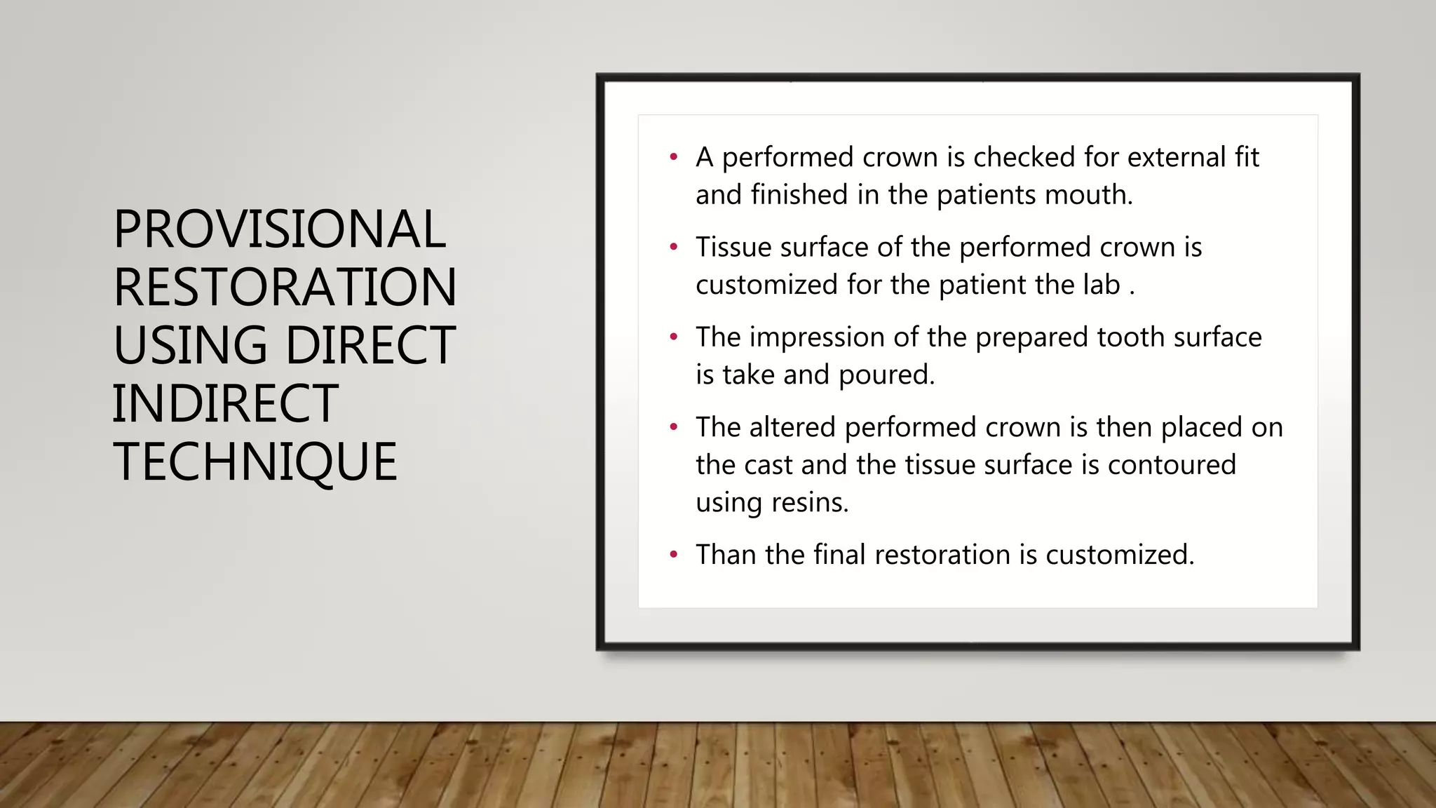 Temporization/provisional restoration | PPTX