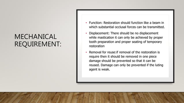 Temporization/provisional restoration | PPTX | Dental Health | Diseases ...