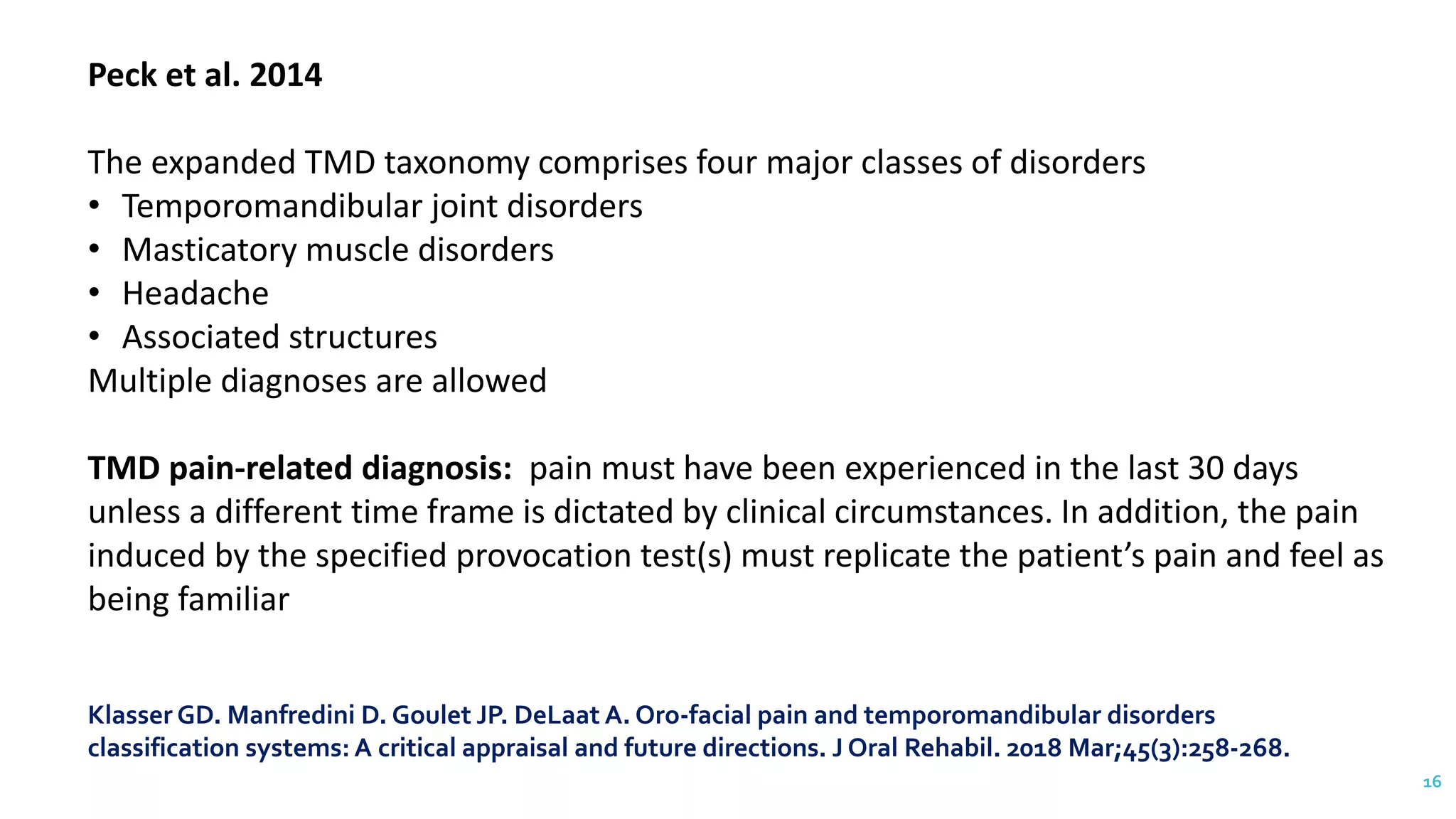 Temporomandibular disorders | PPTX