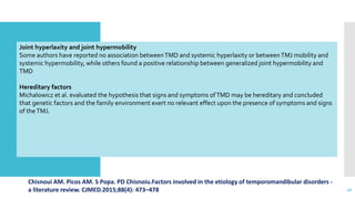 Temporomandibular disorders | PPTX