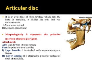 Temporo mandibular joint | PPTX