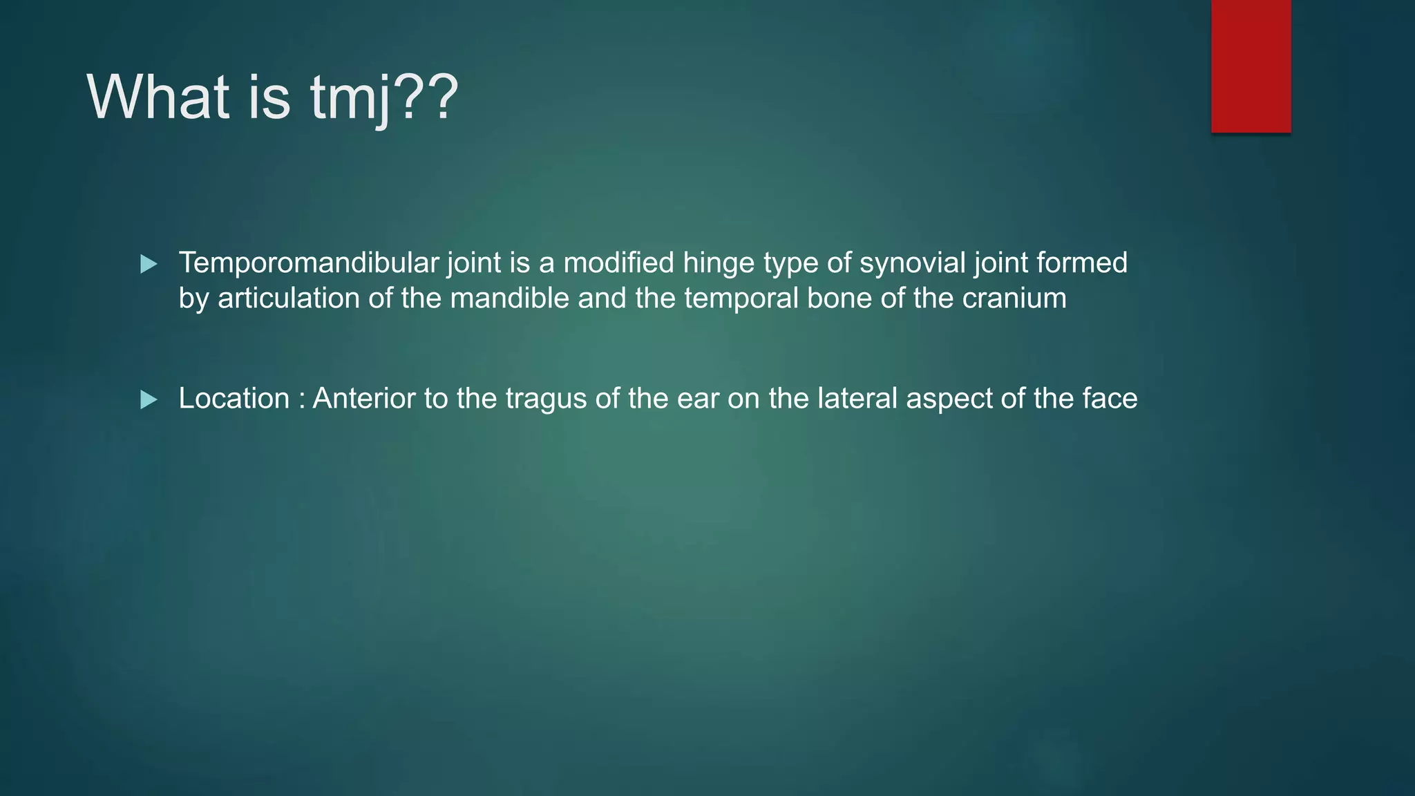 Temporomandibular joint | PPTX