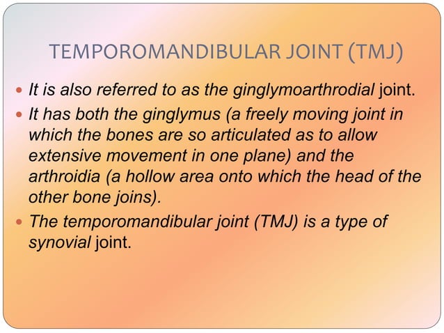 ANATOMY TEMPOROMANDIBULAR JUNCTION OF HUMAN | PPT