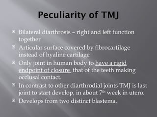 Temporo mandibular joint and its disorders | PPTX