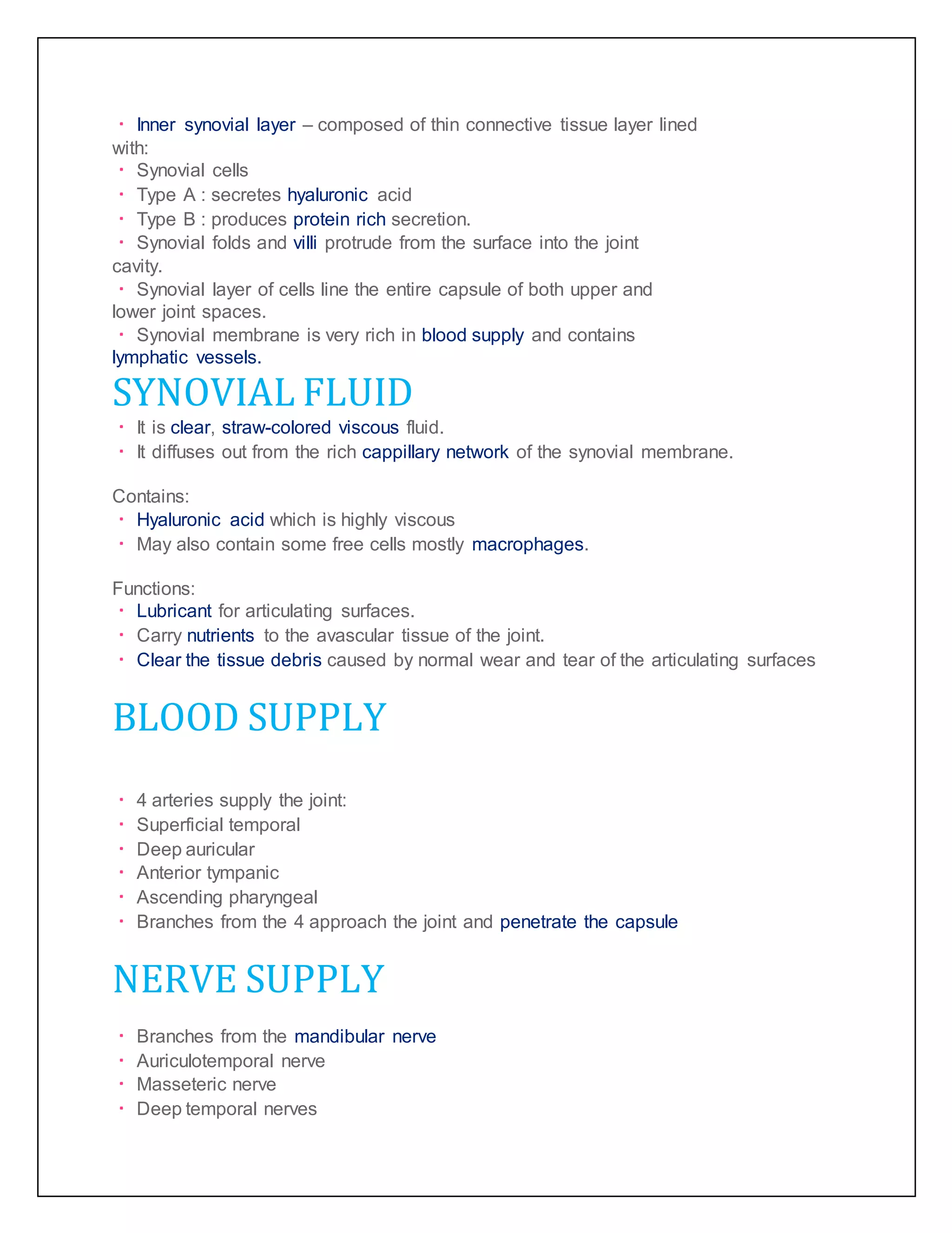 Temporomandibular joint by dr.vibhuti amin | DOCX