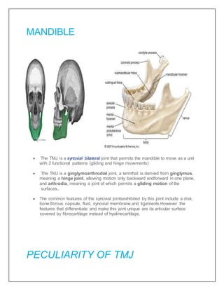 Temporomandibular joint by dr.vibhuti amin | DOCX | Death, Injury, or ...