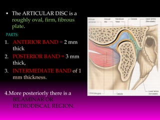 Temporomandibular joint anatomy and its prosthodontic implications | PPTX