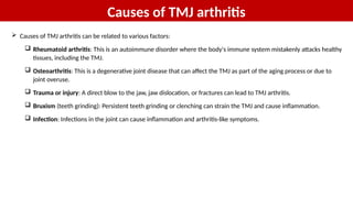 Temporo-mandibular joint arthritis slide.pptx
