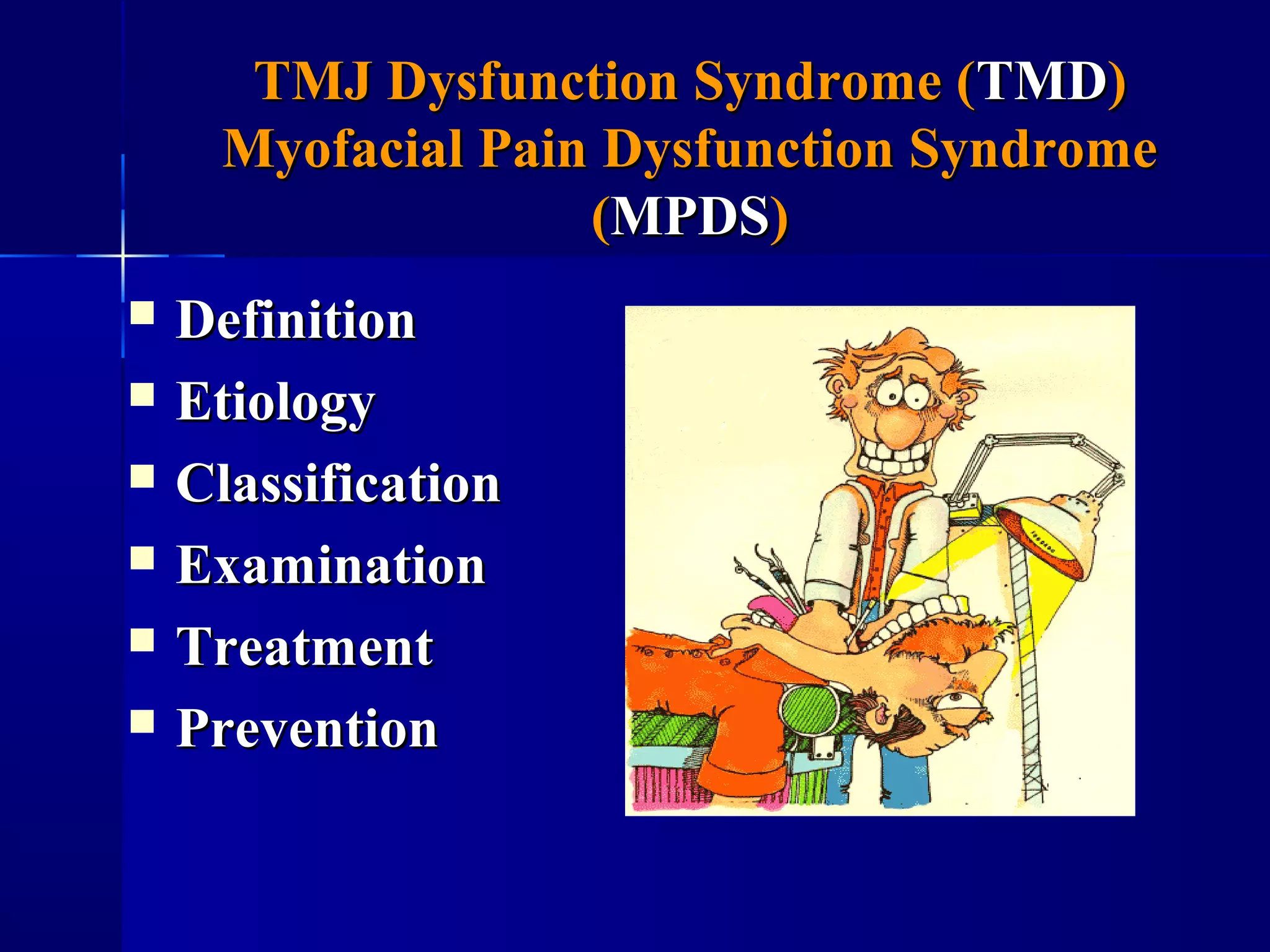 Temporomandibular joint disorder | PPT