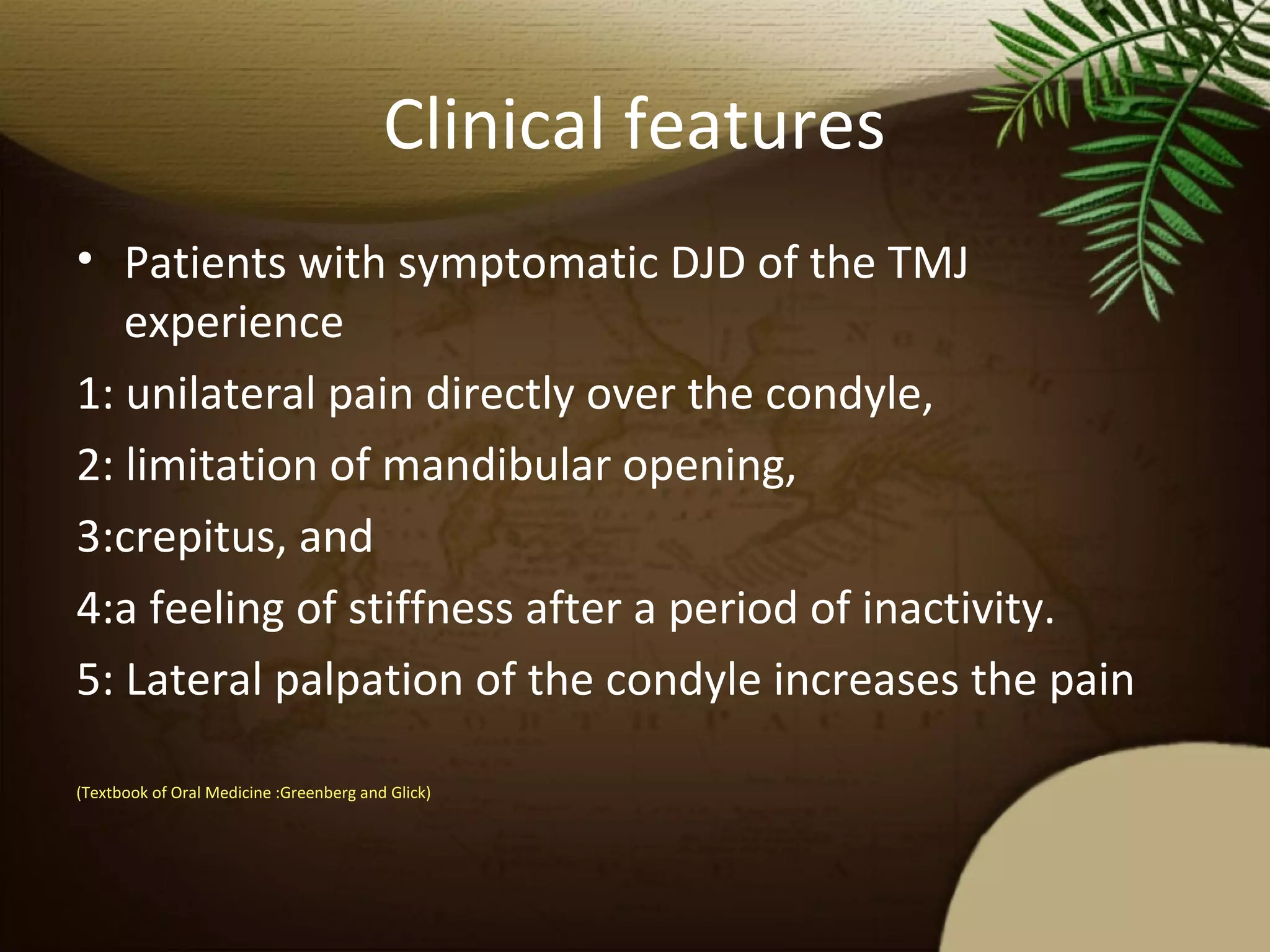 Temporomandibular joint disorders | PPT