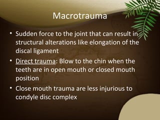 Temporomandibular joint disorders | PPT