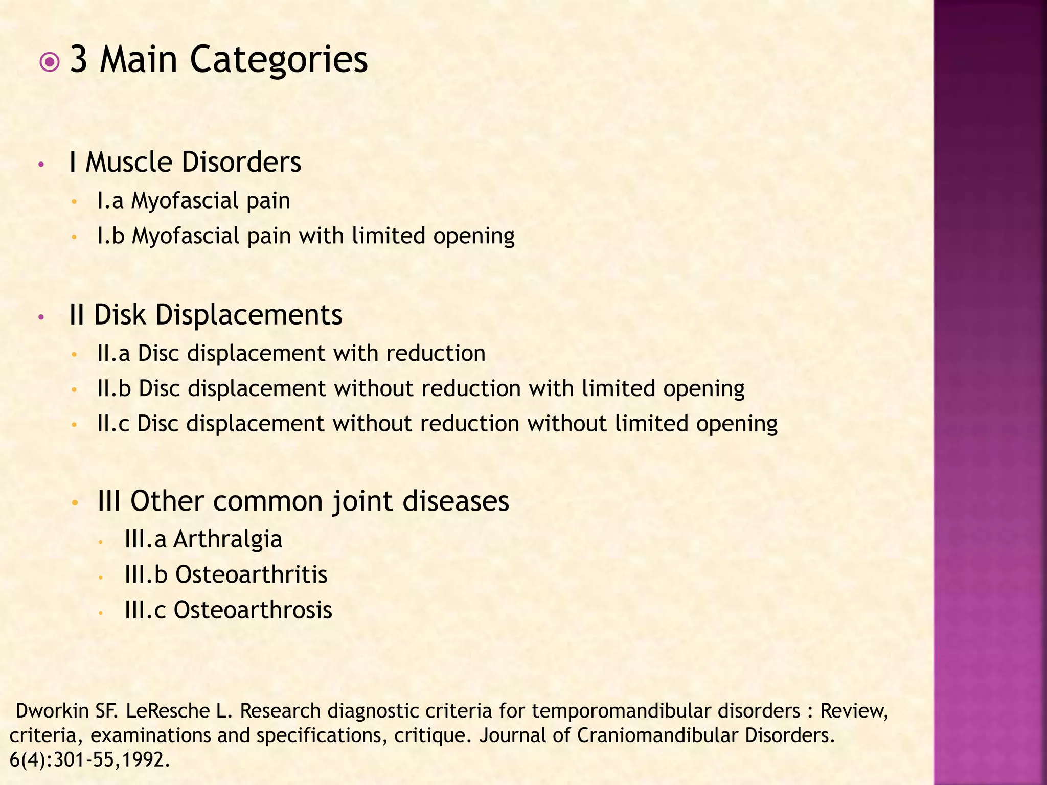 Temporomandibular joint disorders | PPTX