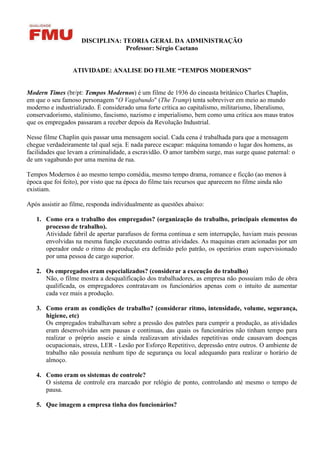 Tempos modernos (1) | DOCX