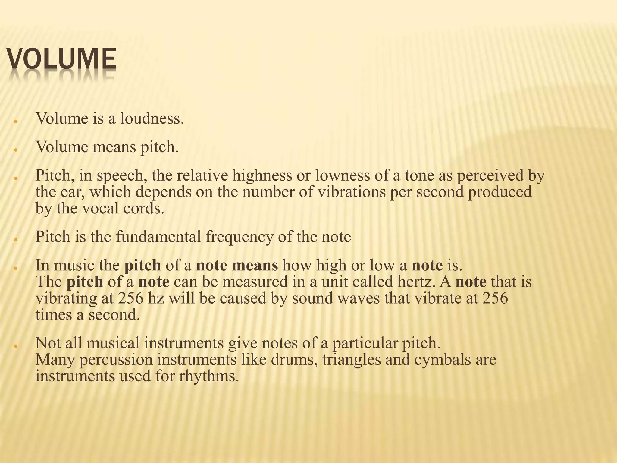Tempo, timbre, volume | PPTX