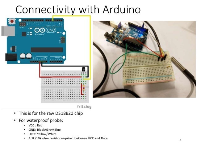 DS18B20 Temperature probe with Arduino