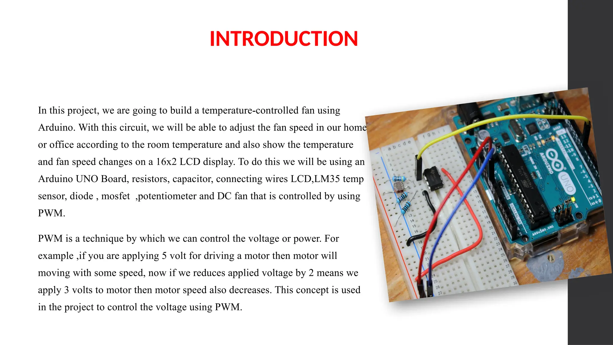 Temprature Controlled Fan Temperature Controlled DC Fan Using ...